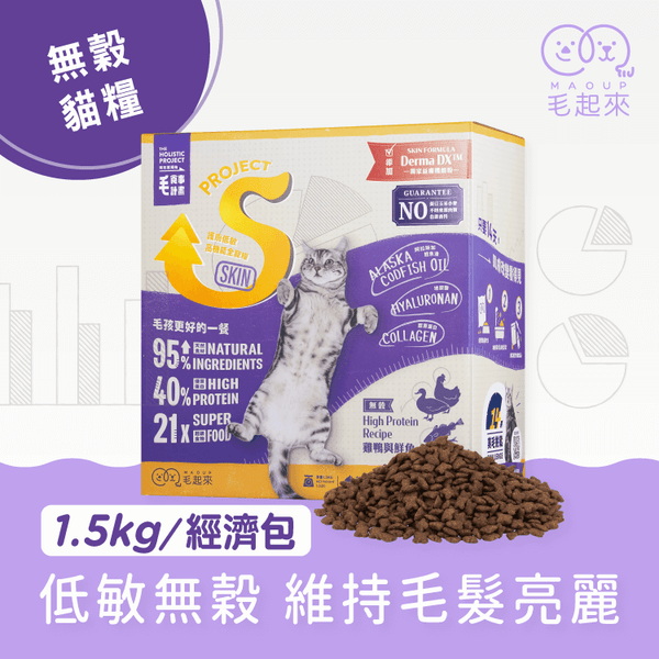 【毛起來】護膚無穀貓糧│S22雞鴨與鮮魚－毛起來．寵你與毛孩多更多 – 毛起來 MAOUP